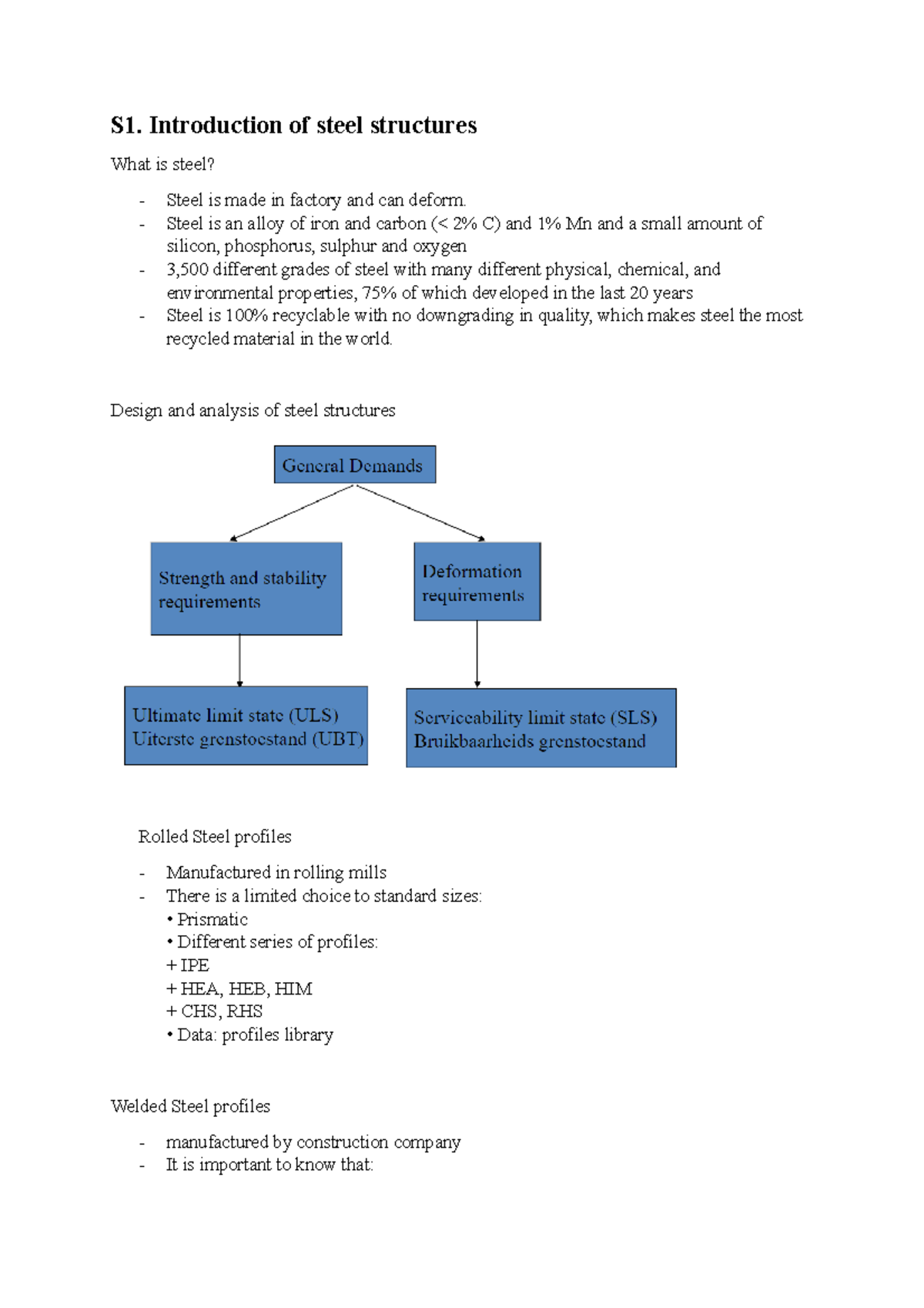 S1. Introduction of steel structures - S1. Introduction of steel ...