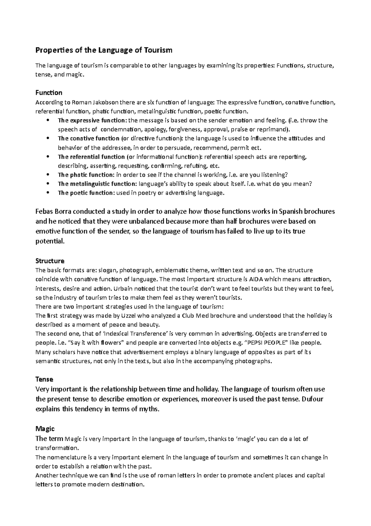 The Language of Tourism cap. 4 - Properties of the Language of Tourism ...