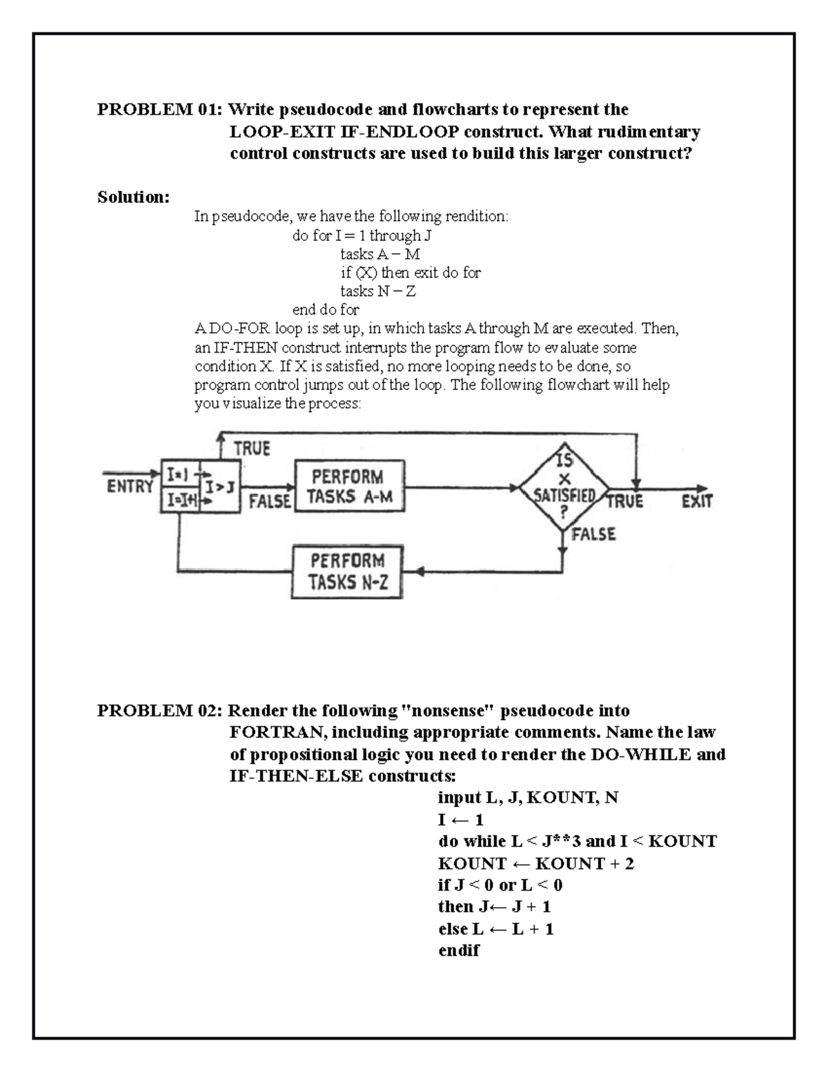 Tutorial No 03 Psuedocode Program - PROBLEM 01: Write pseudocode and ...