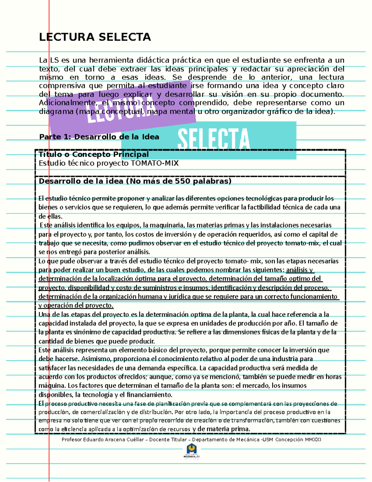 Lectura Selecta N°2 -Francisca Cretier - LECTURA SELECTA La LS es una ...