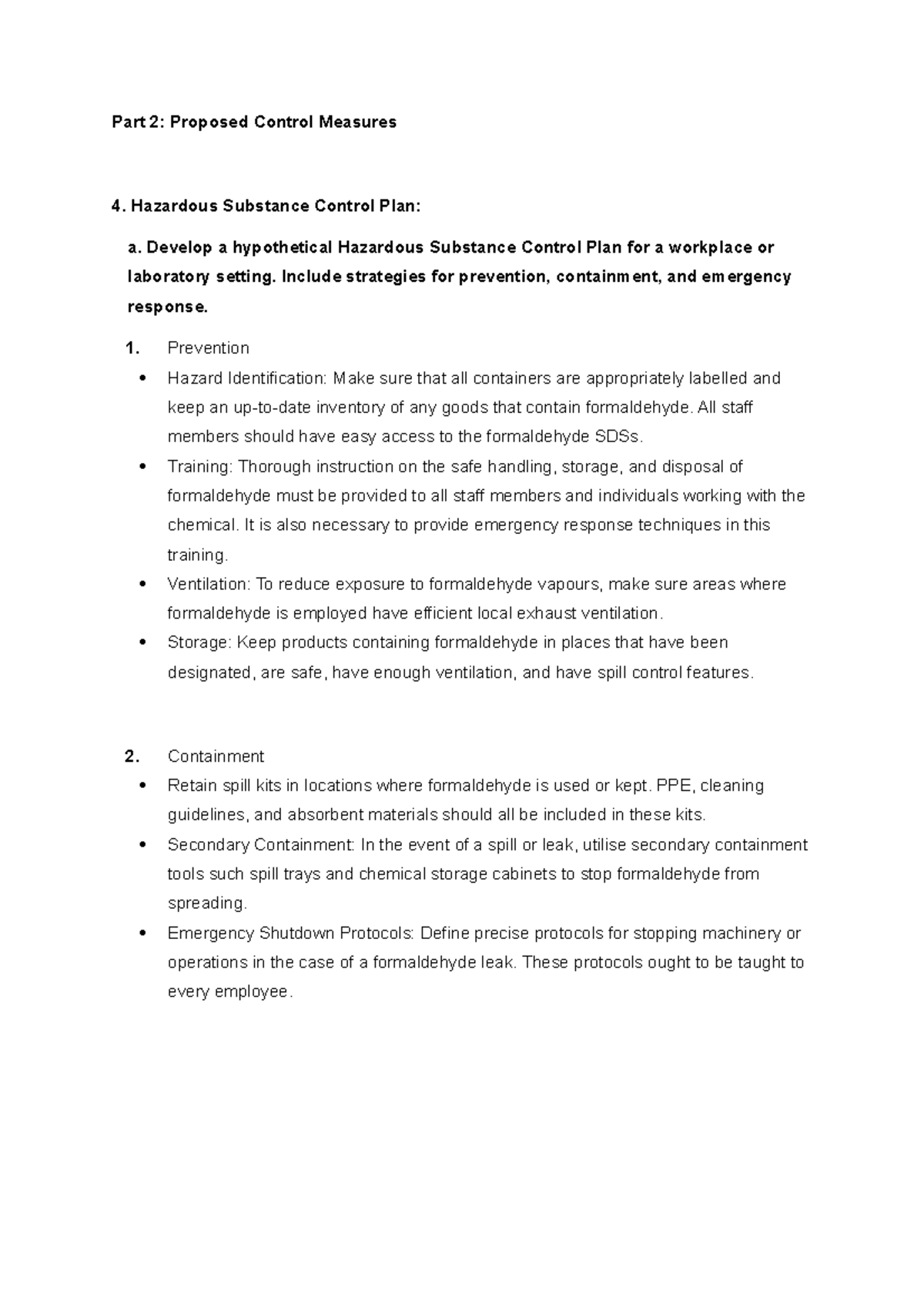 4 & 5 - THANK YOU - Part 2: Proposed Control Measures 4. Hazardous ...
