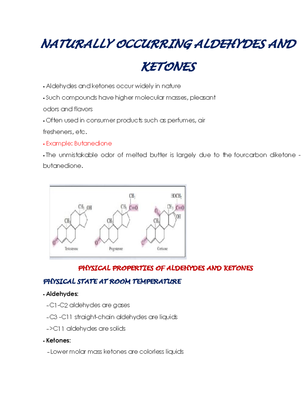 Ketones Examples