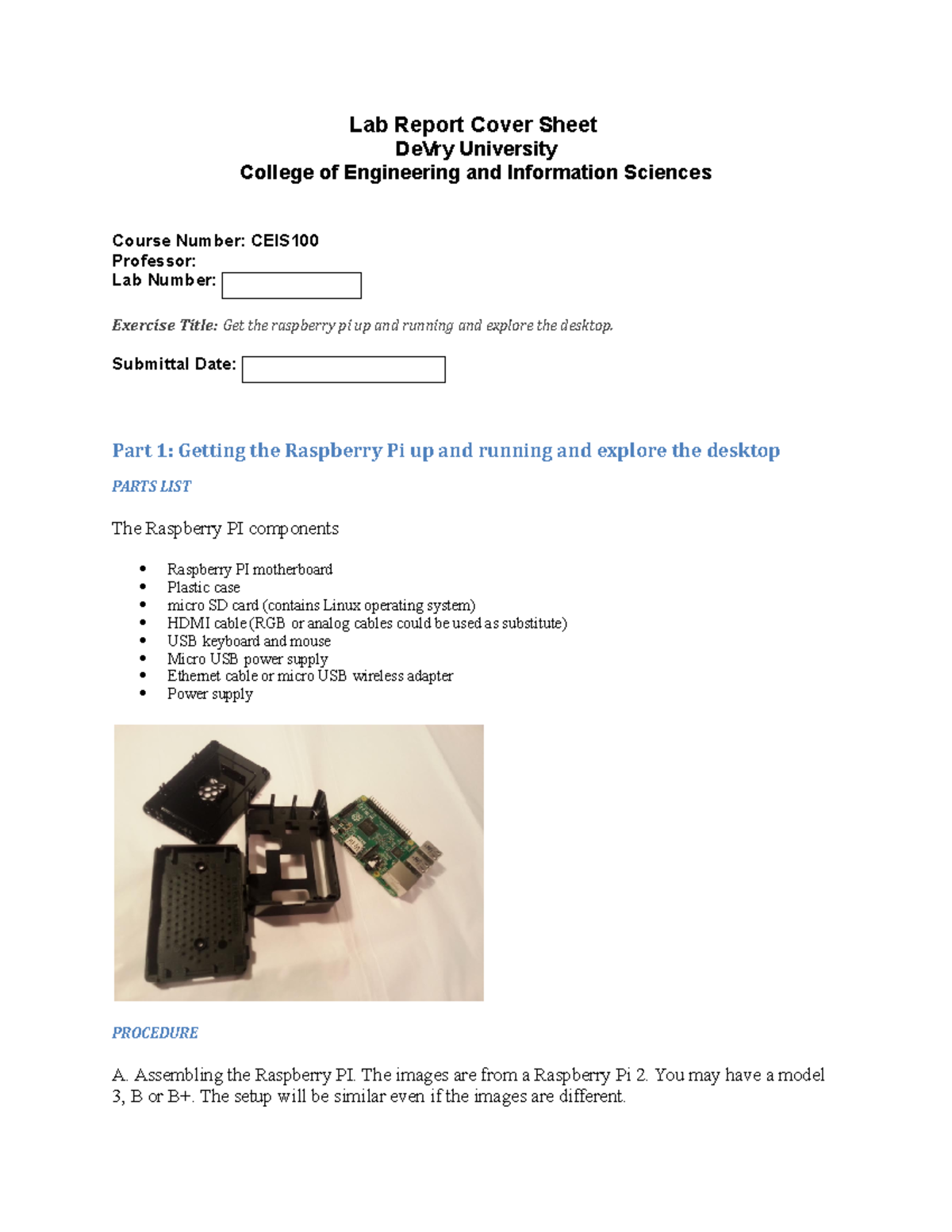 CEIS100 - Template - Week 2 Exploring Engineering Technology-1 - Lab ...