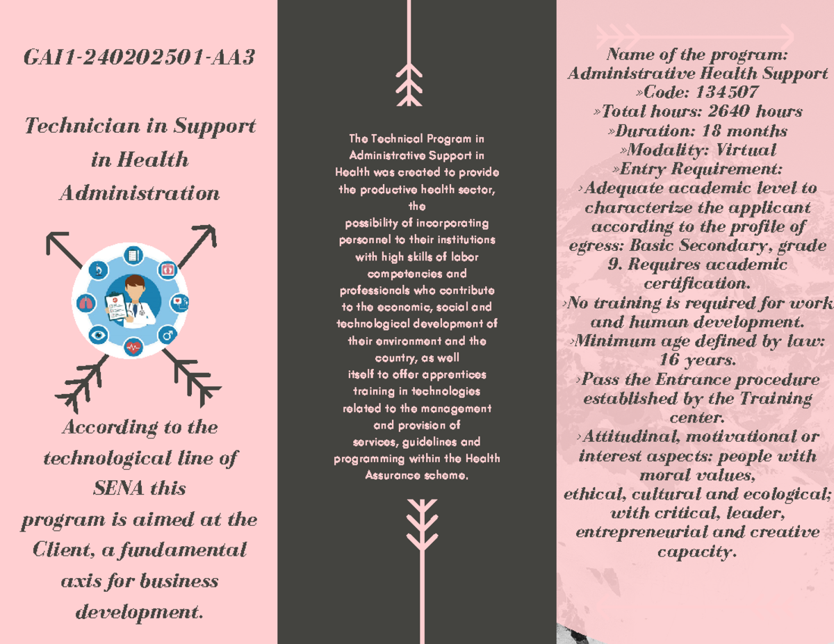 GAI1-240202501-AA3 Technician in Support in Health Administration ...