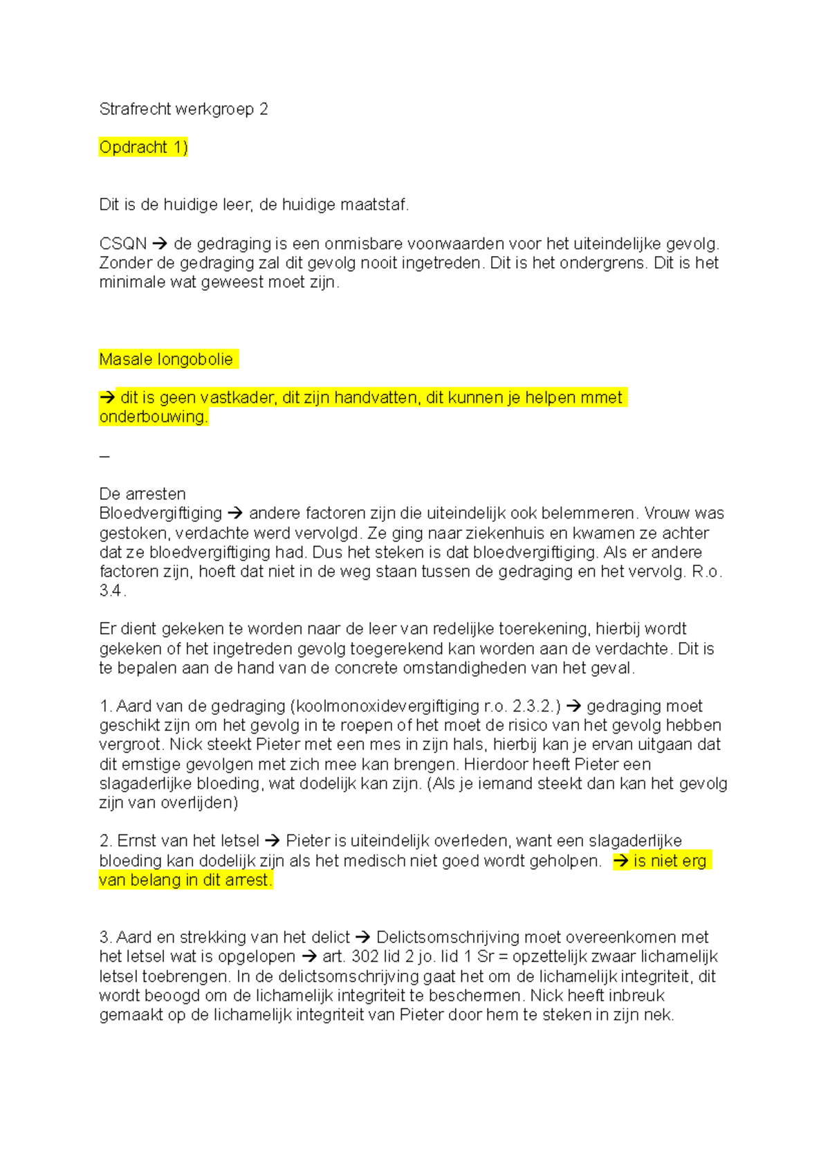 Strafrecht wg 2 - mn njnkl;, n jnknk;lm;l. - Strafrecht werkgroep 2 ...