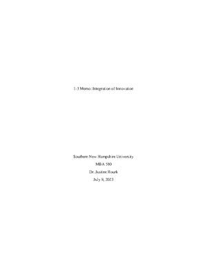 MBA 580 2-2 Report - 2 - 2 Report: Financial Justification Southern New ...