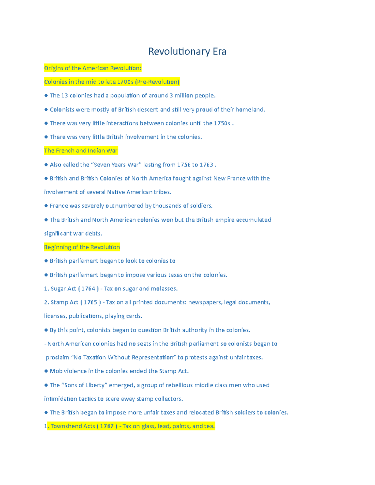 Revolutionary Era - Revolutionary Era Origins of the American ...