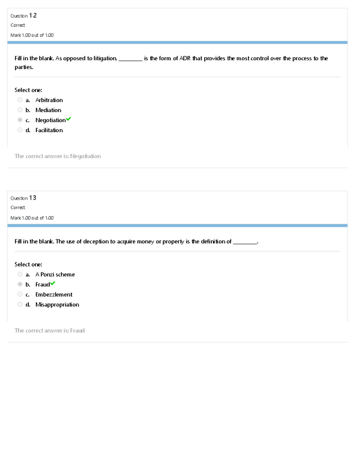 Graded Quiz Unit 3 Attempt review BUS 3305 Business Law and Ethics.pdf ...