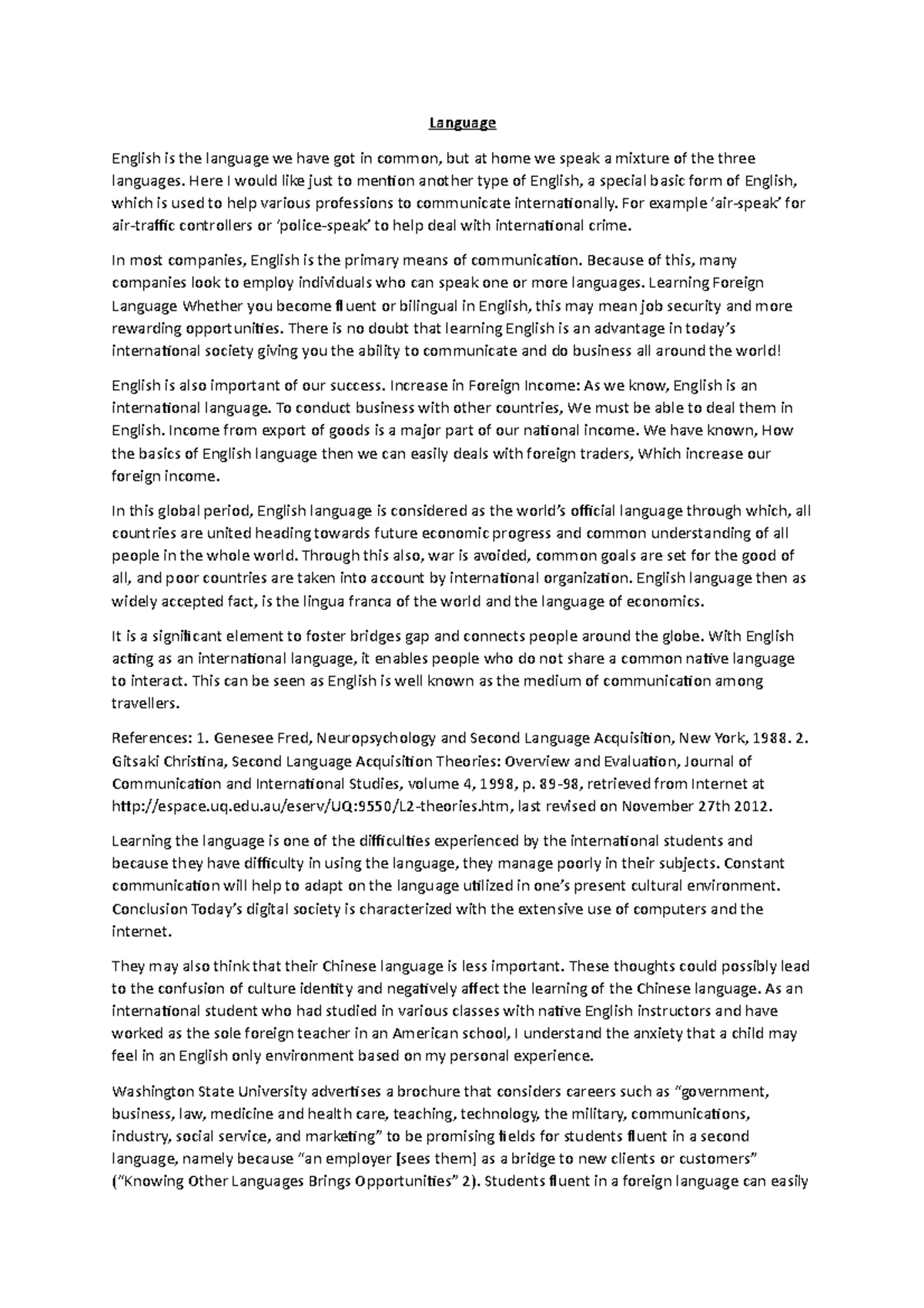 Language 18 - This is a discourse about the reason economic policies ...