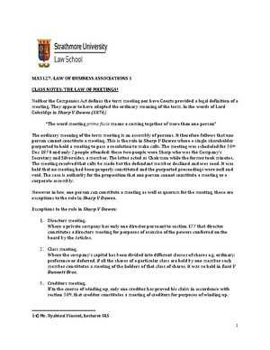 Chapter 3 - Memarts of a Company - SLS3127: LAW OF BUSINESS ...