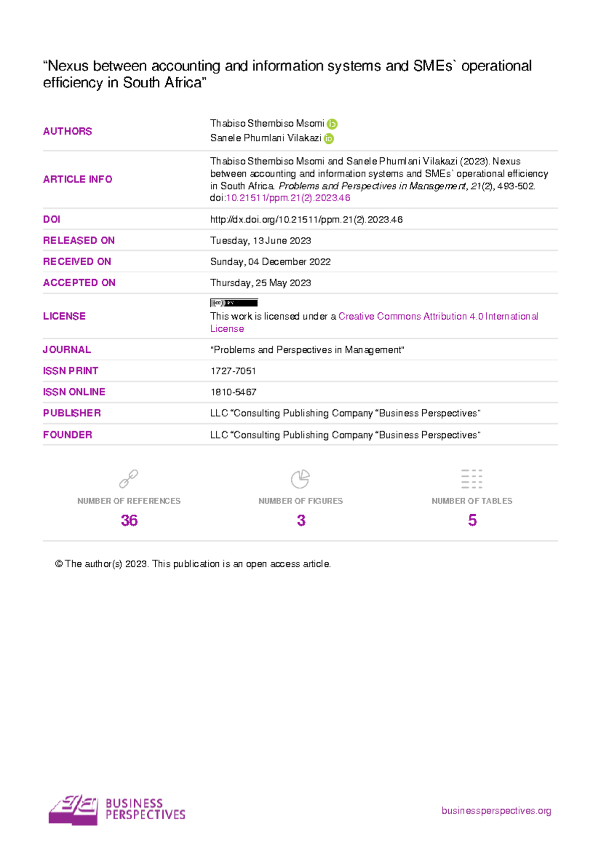 PPM 2023 02 Msomi - A research paper about accounting automation ...