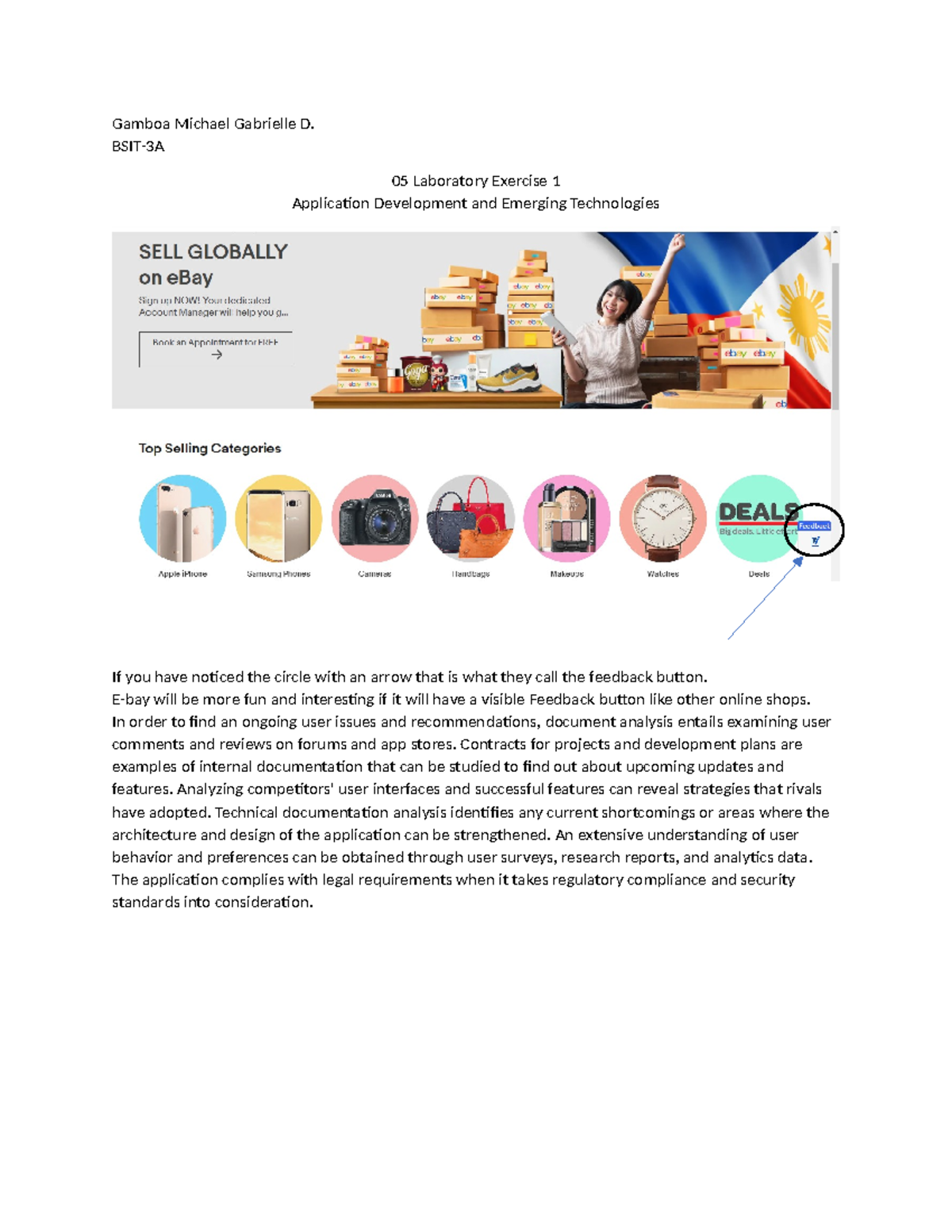 Laboratory Activity - Gamboa Michael Gabrielle D. BSIT-3A 05 Laboratory ...