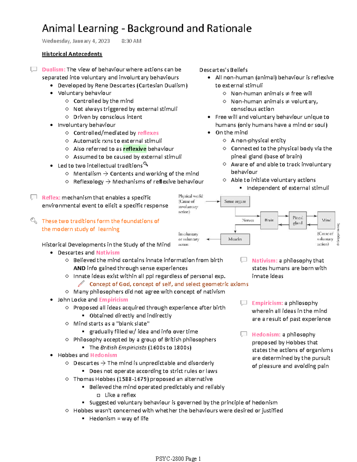 Chapter 1 - Background and Rationale - Historical Antecedents Dualism ...