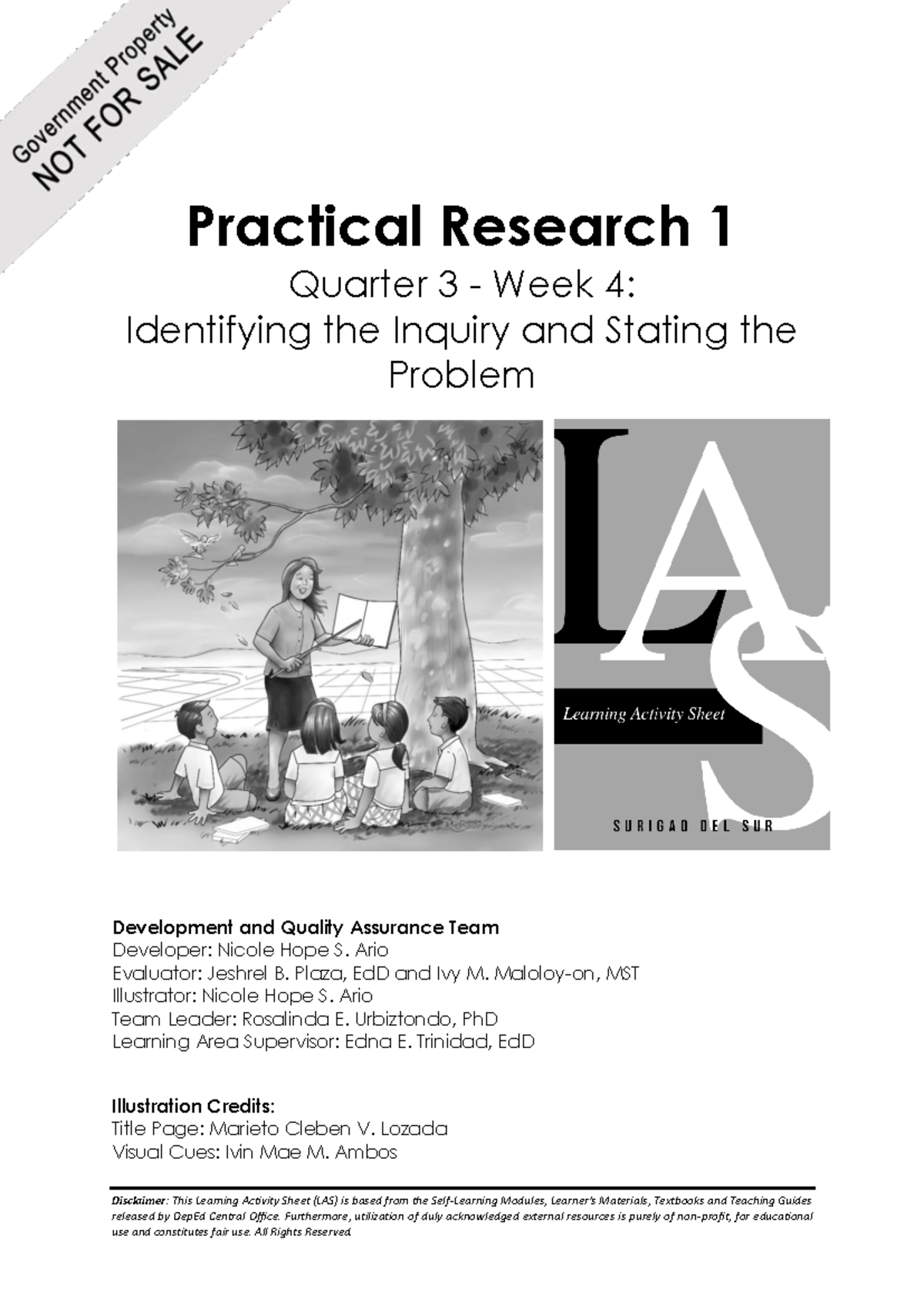 Practical Research 1 Q3 week4 v4 edited - Disclaimer: This Learning ...