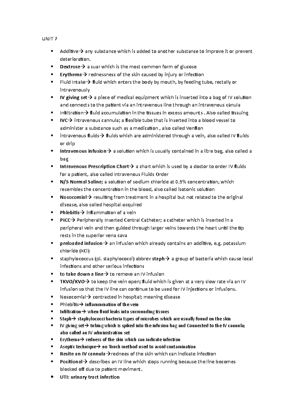 UNIT 7 8 9 10 - Apuntes - UNIT 7 Additive any substance which is added ...