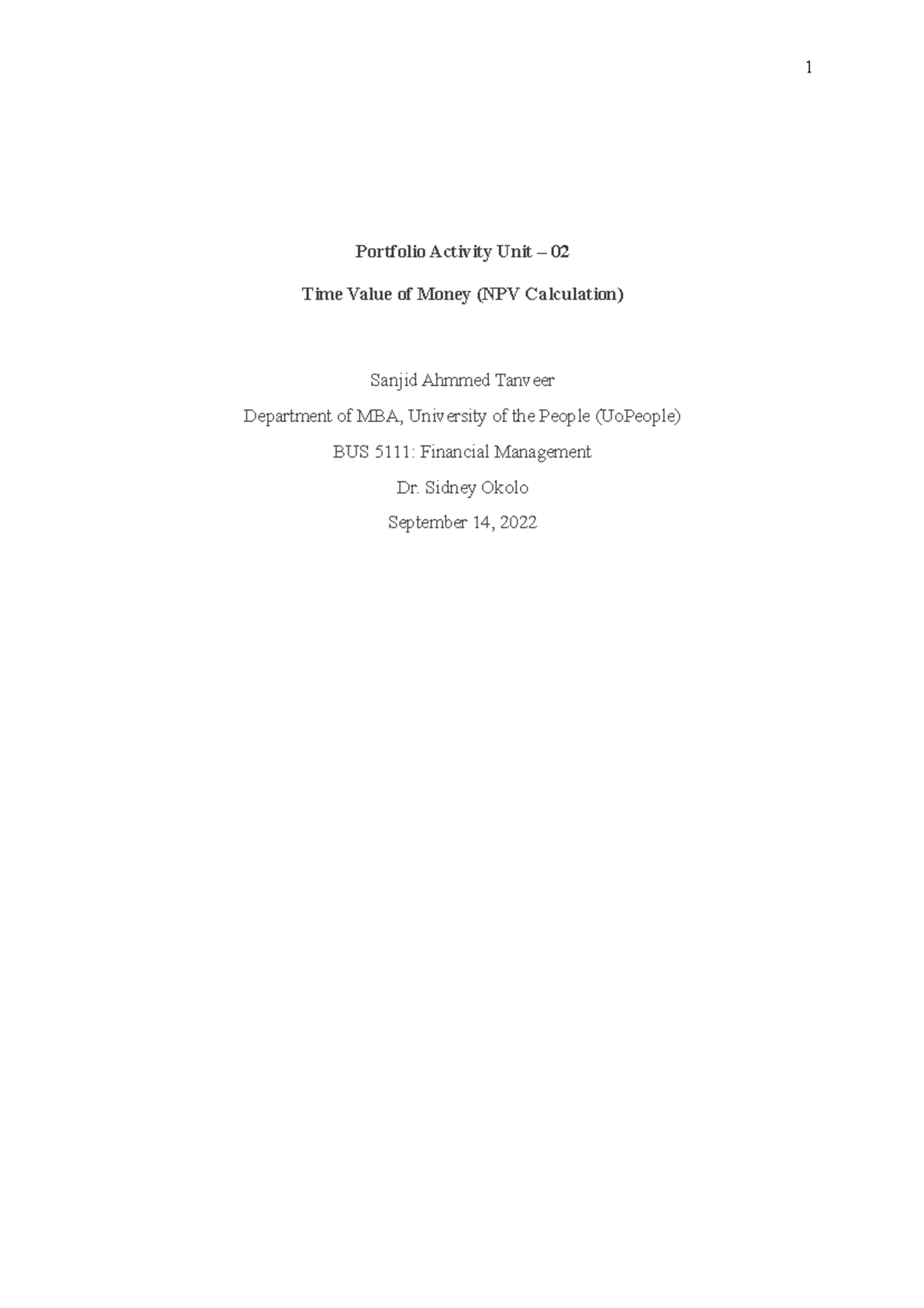 02. Portfolio Activity UNIT-2 - Portfolio Activity Unit – 02 Time Value ...