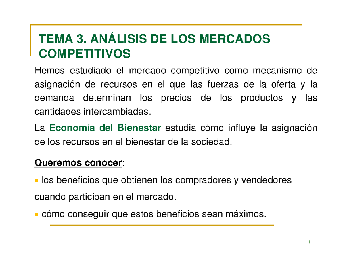 TEMA 3 Análiis e los mercados competitivos 15-16 - TEMA 3. ANÁLISIS DE ...