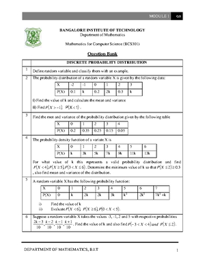 3rd sem Mathematics Model Question Paper 2 for BCS301 - Model Question Paper-II (CBCS Scheme ...