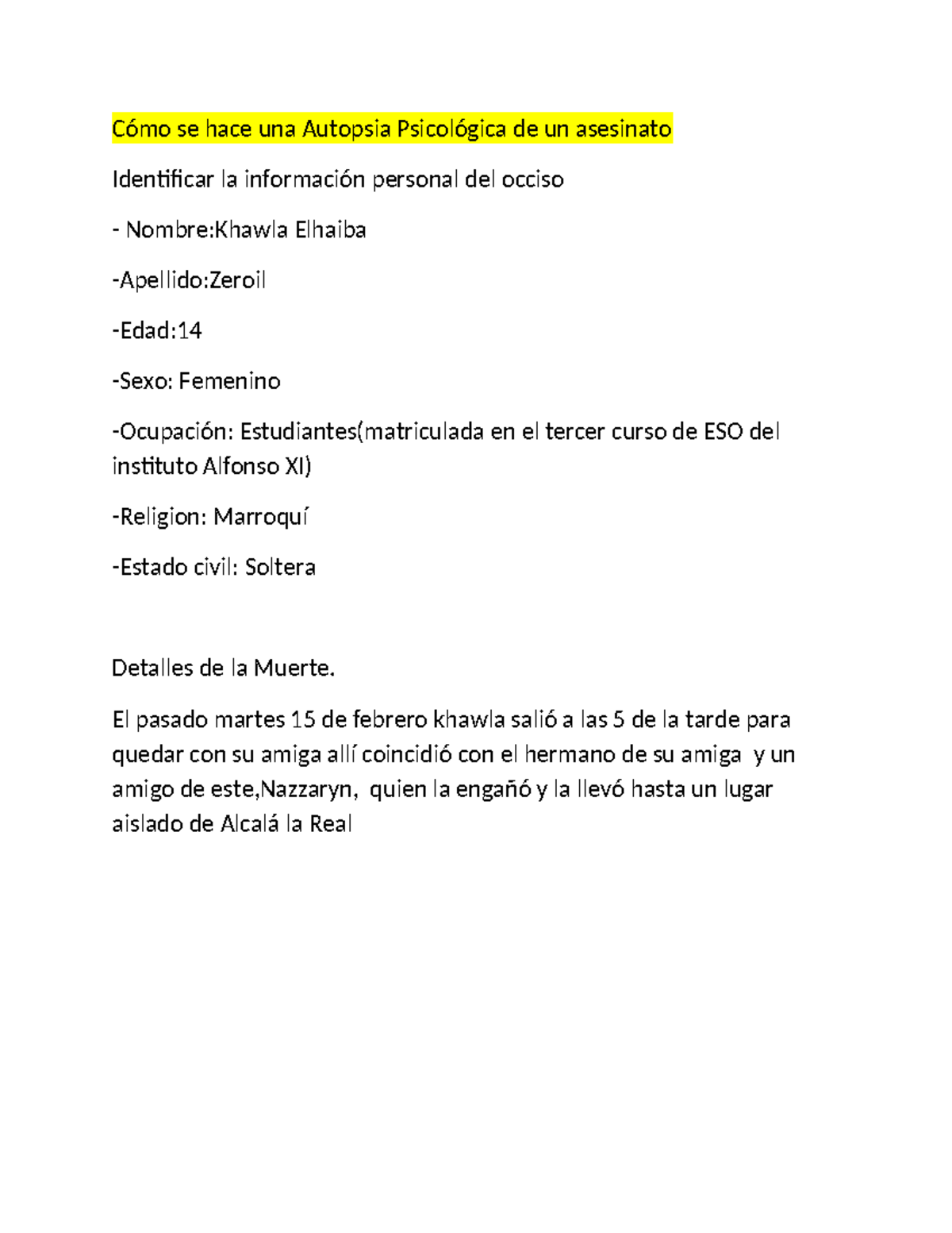 Cómo se hace un-WPS Office - Cómo se hace una Autopsia Psicológica de ...