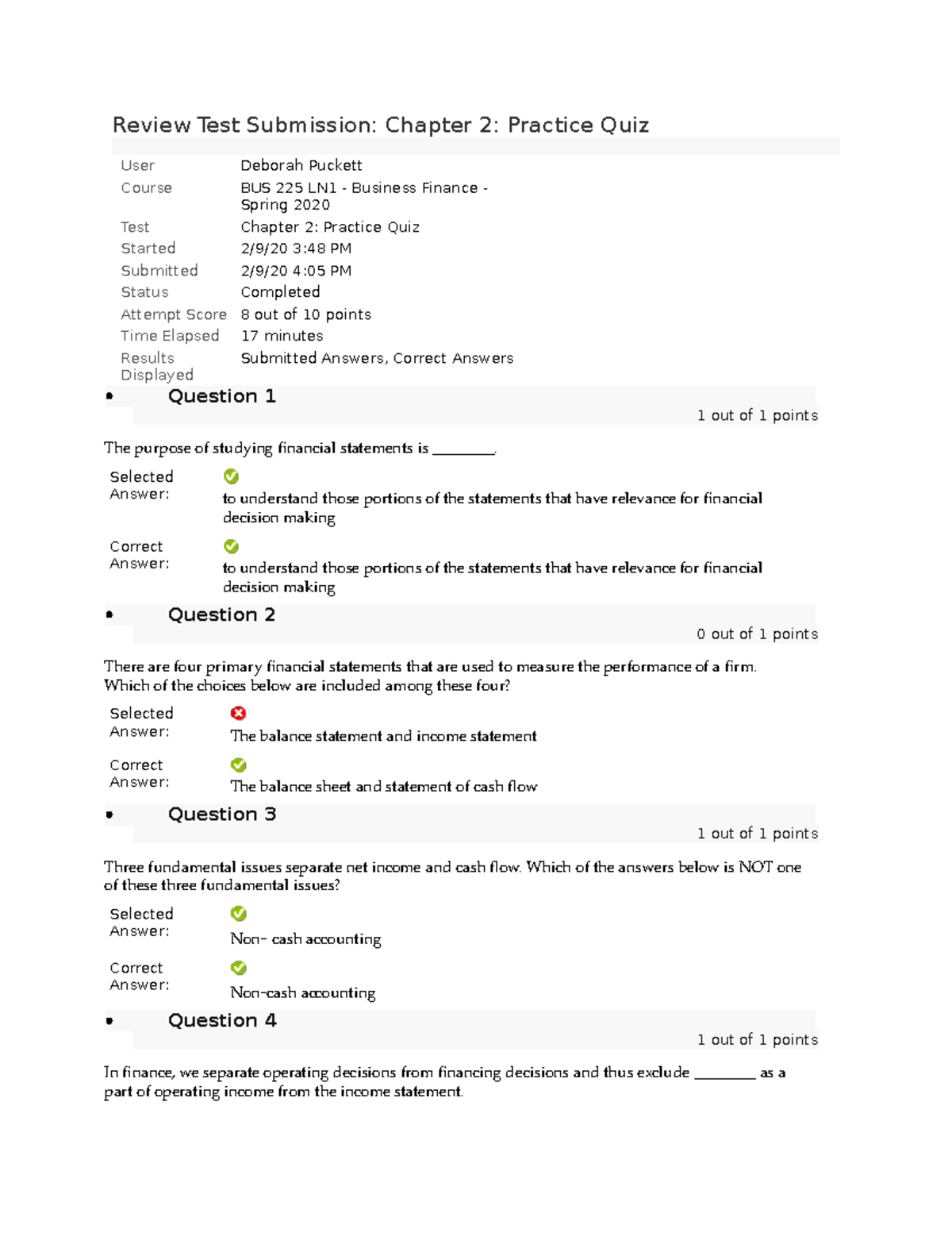 Chapter 2 Practice Test - Review Test Submission: Chapter 2: Practice ...