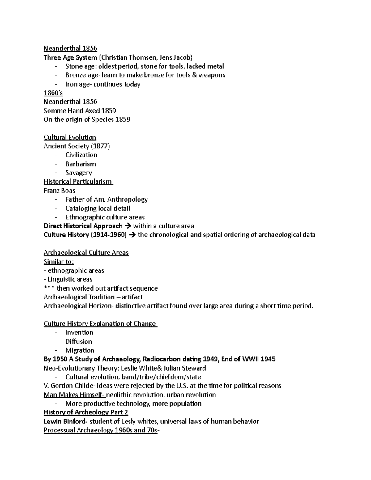 Arch. Notes 2022 - Neanderthal 1856 Three Age System (Christian Thomsen ...