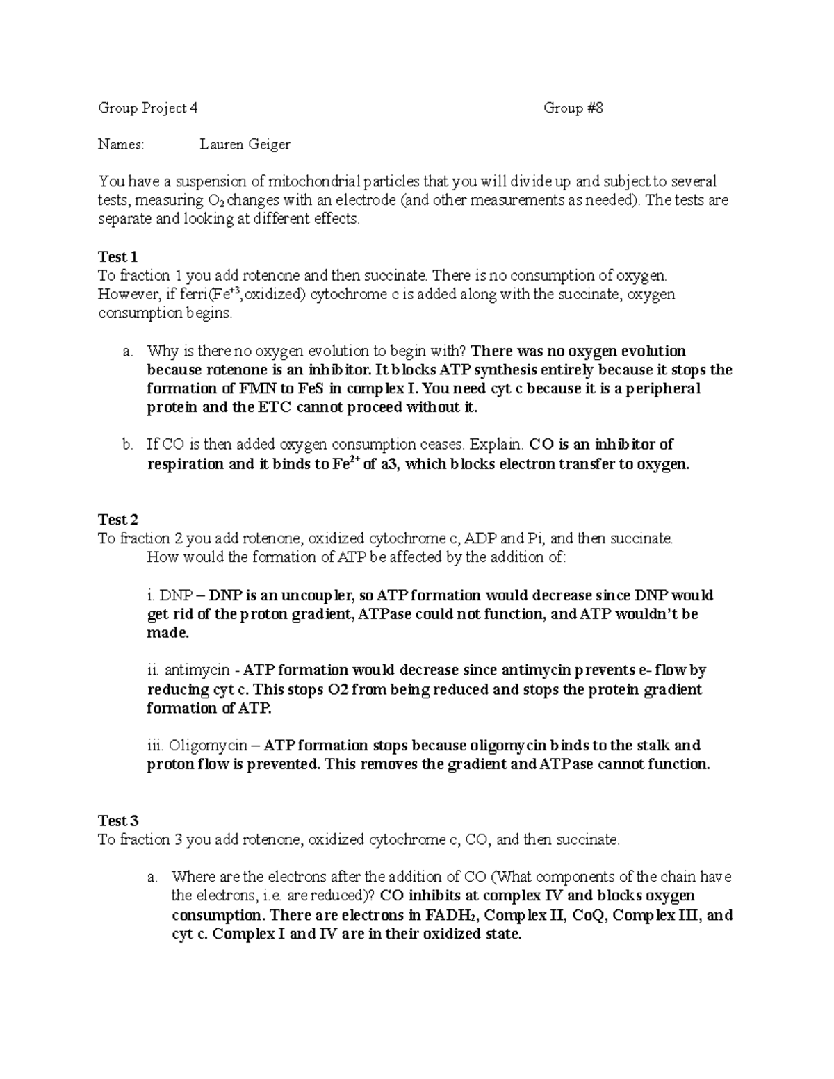 Group Project 4 - The tests are separate and looking at different ...