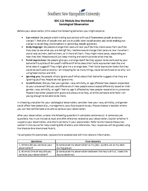 Success strategies 6-1 - SNHU 107 Module Six Activity Template Complete ...