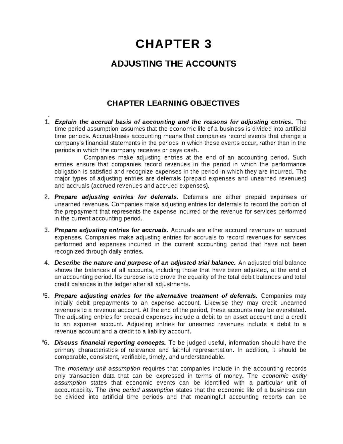 Ch03 - tebang - CHAPTER 3 ADJUSTING THE ACCOUNTS CHAPTER LEARNING OBJECTIVES . Explain the ...