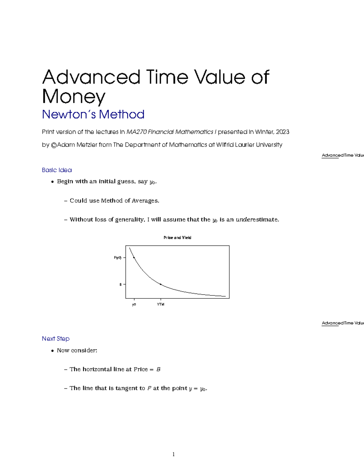 MA270 Newton Notes - Advanced Time Value of Money Newton’s Method Print ...