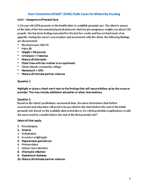 OB Case Study One-1-3 - Evolving Case Study One This case study will continue to evolve over the ...