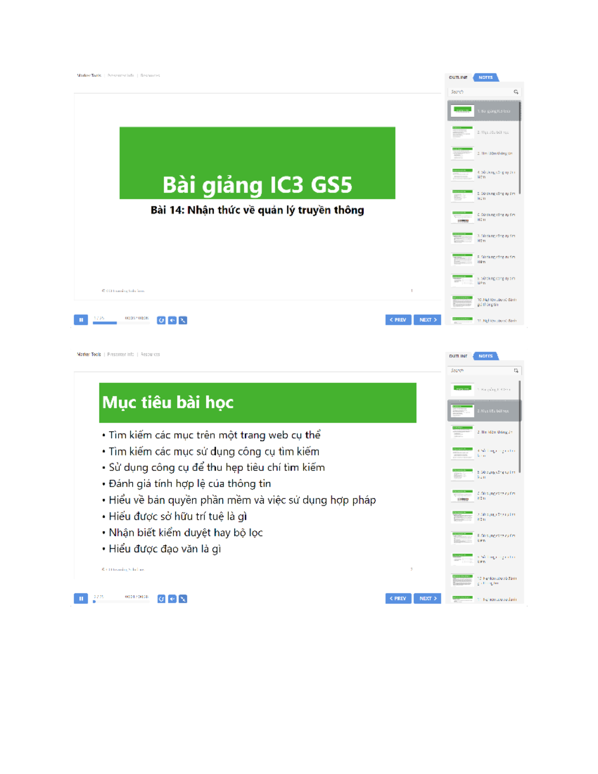 IC3 GS5 Nhận thức về quản lý truyền thông - Ic3 gs5 Outcome - Studocu