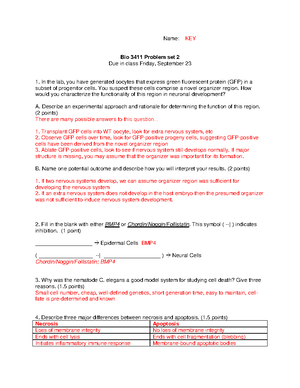 Problem Set 8 Key - Bio 3411 Problem Set 8 Name ...