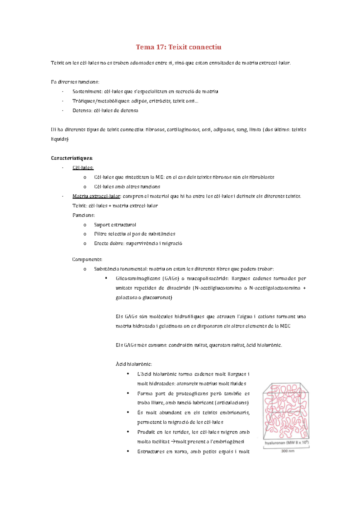 Teixit connectiu - Tema 17: Teixit connectiu Teixit on les cèl·lules no ...