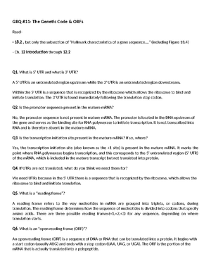220 GRQ 3- How genetic information is stored in the genome - GRQ #3 ...