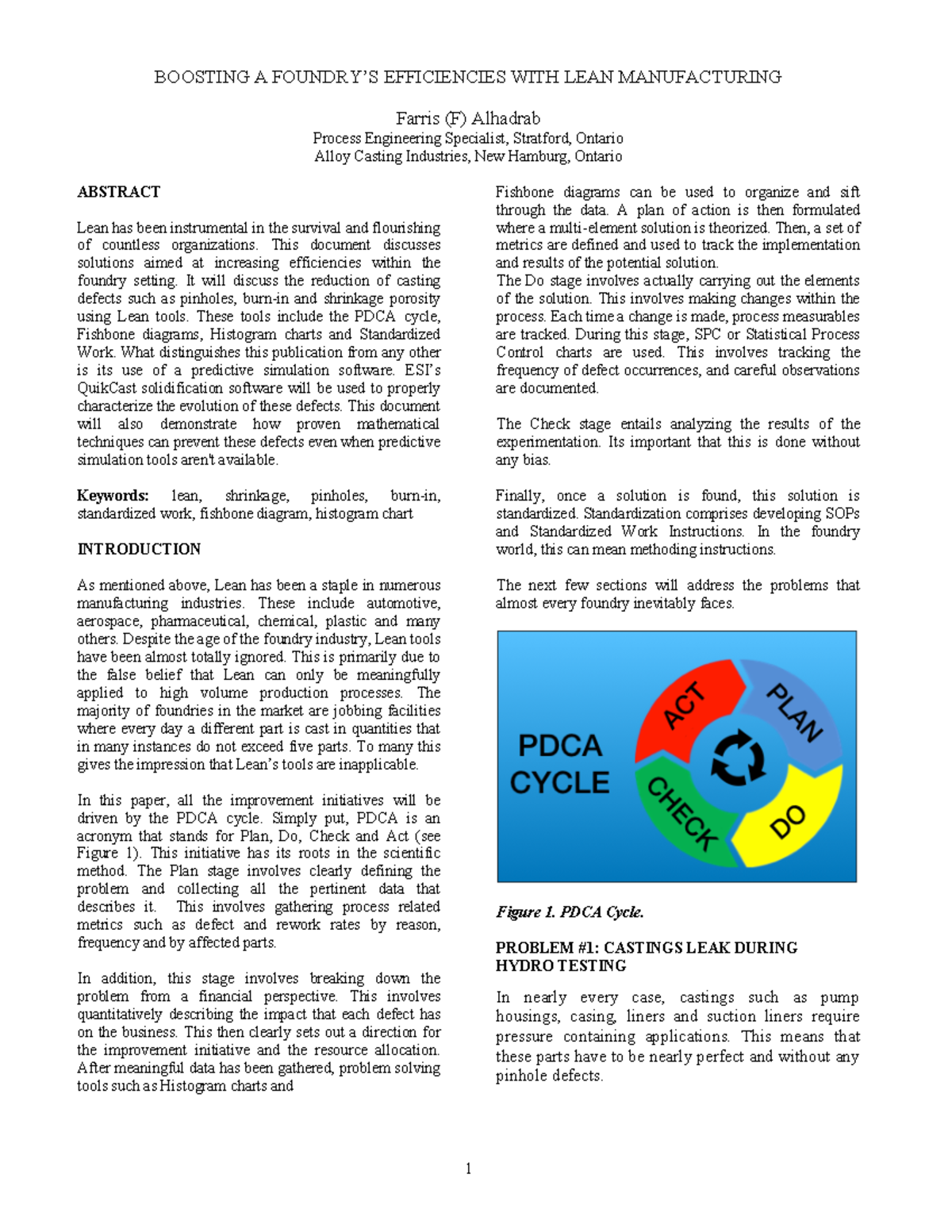 Boosting A Foundry’S Efficiencies WITH LEAN Manufacturing Final EDIT ...
