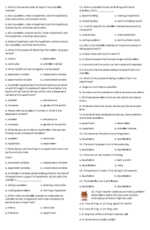 Activity Sheet on Solutions - Name