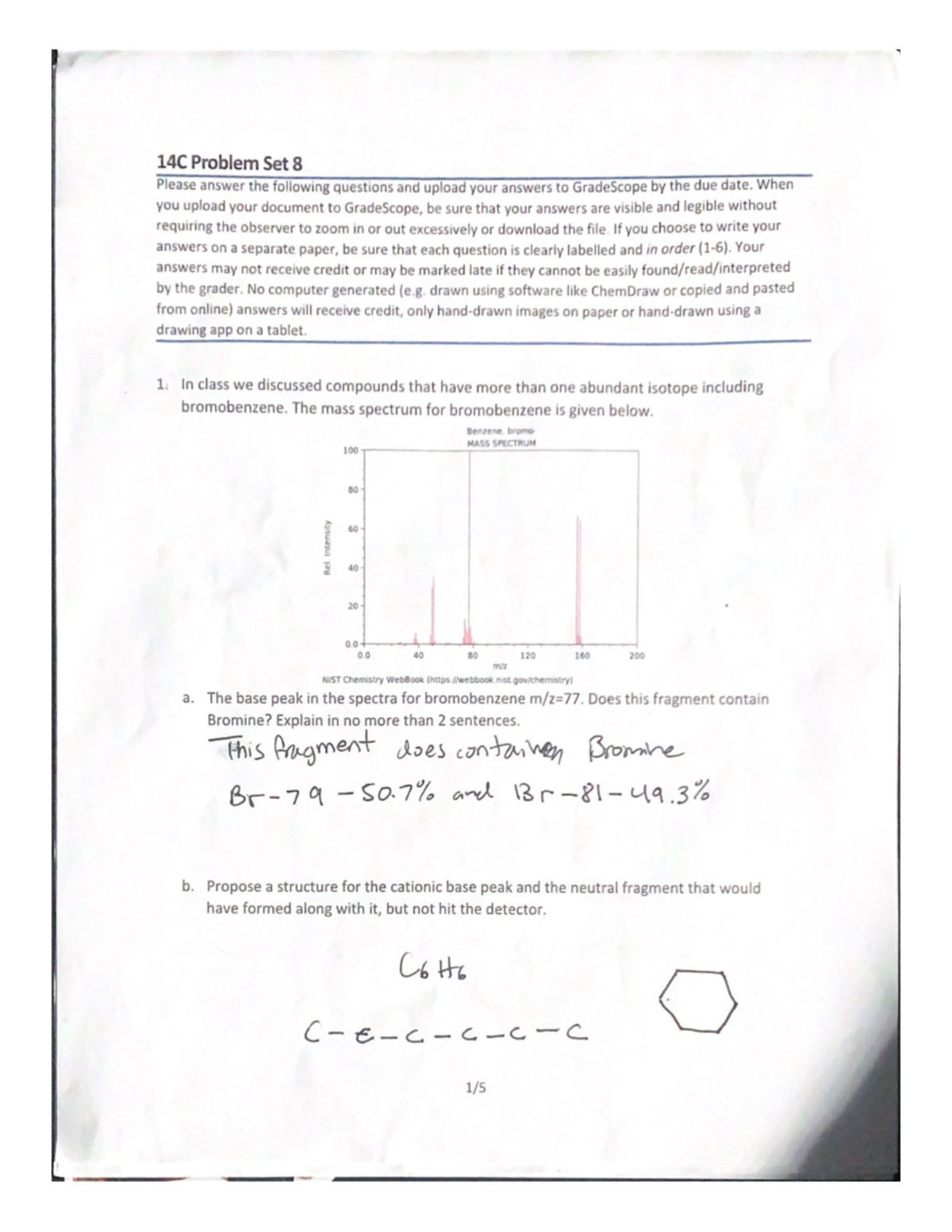 14C Problem Set 8 - Chem 14C - Studocu
