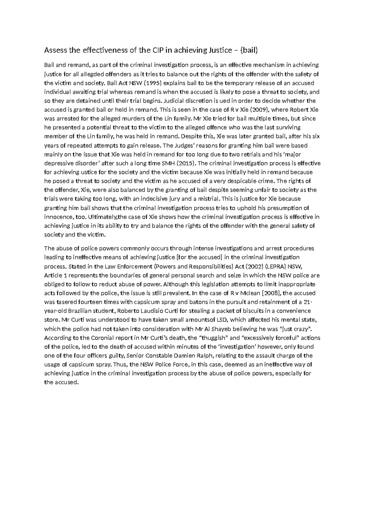 Bail and Remand Paragraph for Balancing rights of Offenders, Society ...