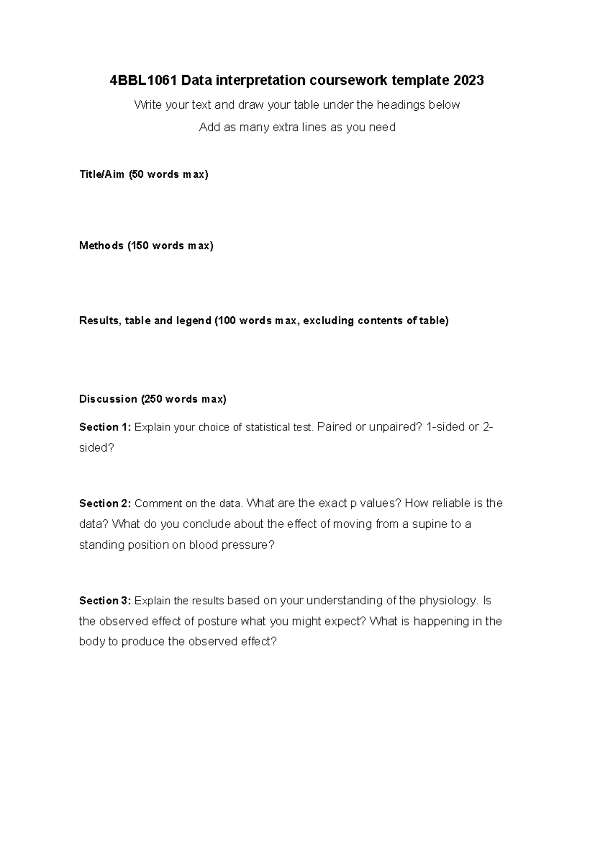 4BBL1061 Data interpretation template 2023 - 4BBL1061 Data ...