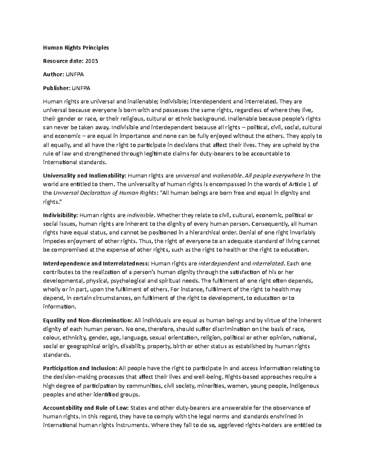 Human Rights Principles - Human Rights Principles Resource date: 2005 ...