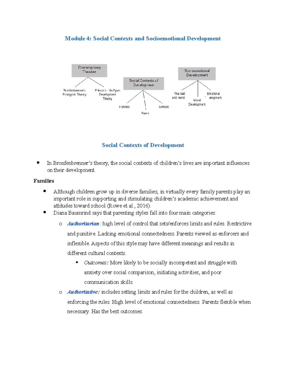 Social Emotional Development 1 - Module 4: Social Contexts and ...