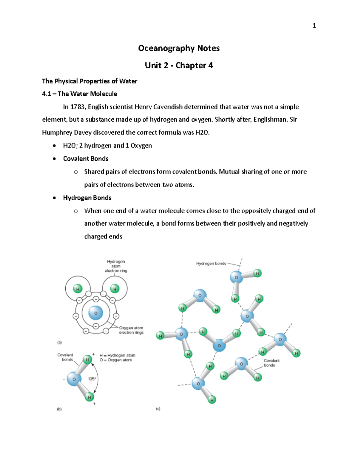 Oceanography - Chapter 4 - Oceanography Notes Unit 2 - Chapter 4 The ...