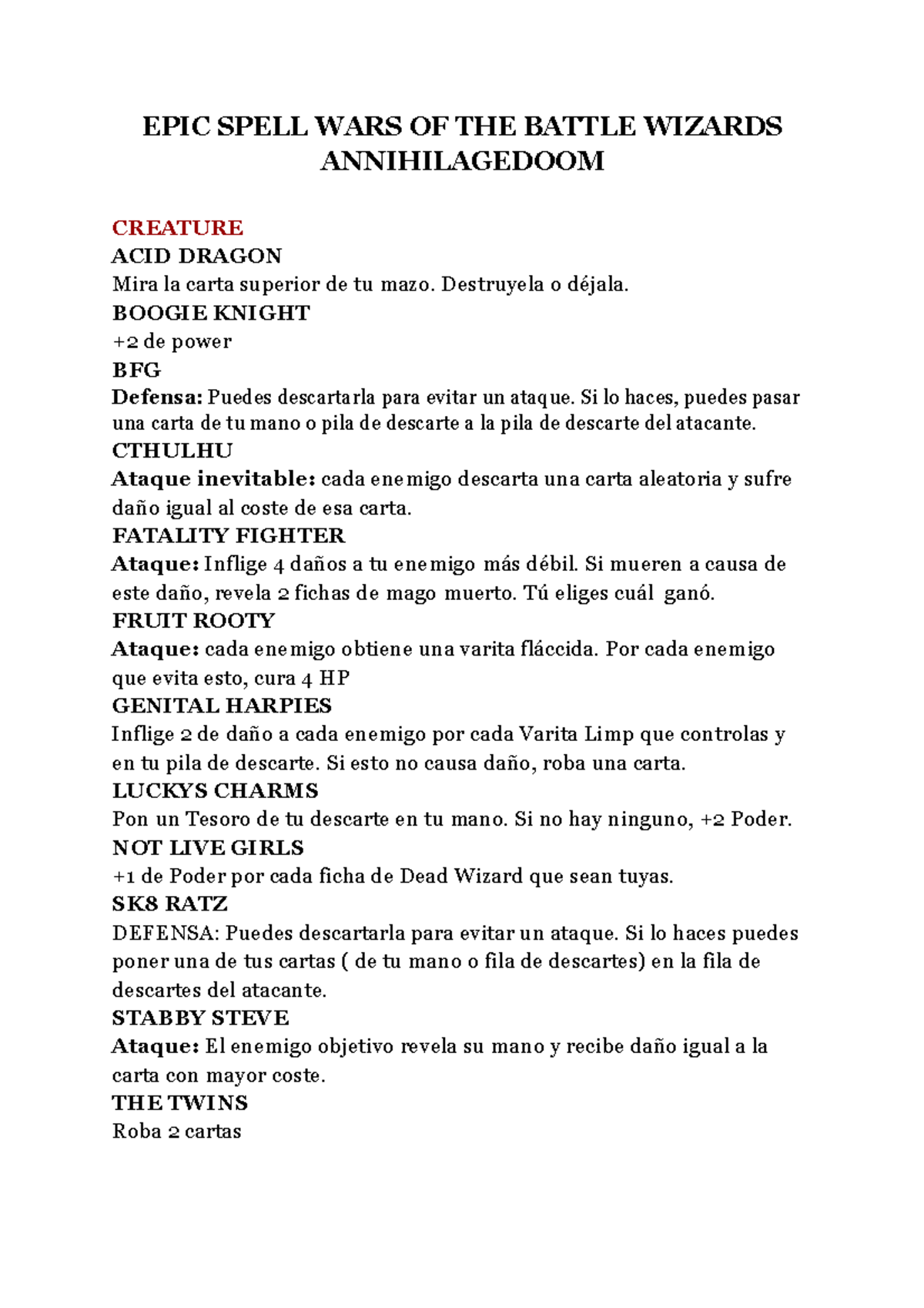 EPIC Spell WARS OF THE Battle Wizards Annihilagedoom - EPIC SPELL WARS ...