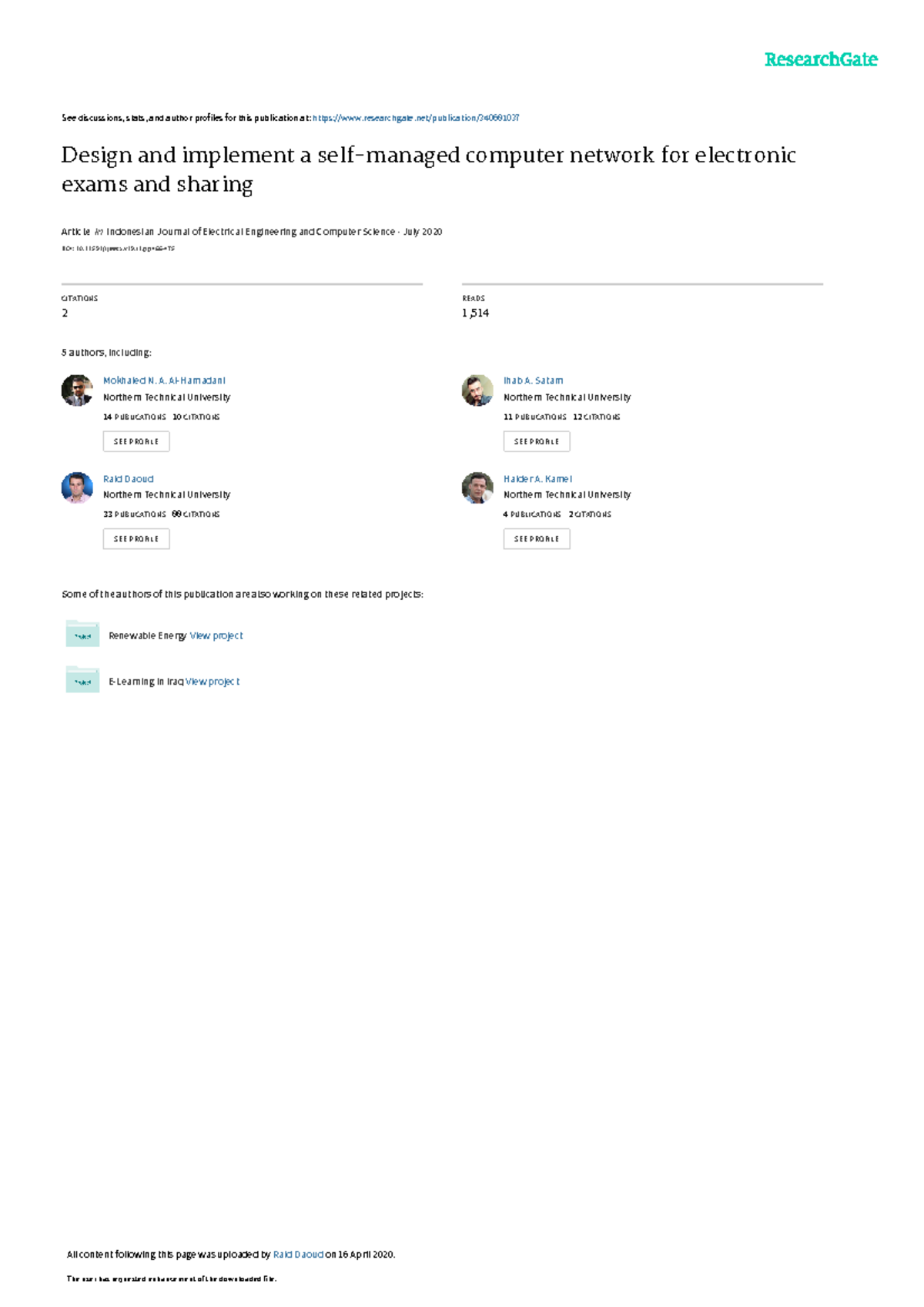 Network management course content - See discussions, stats, and author ...