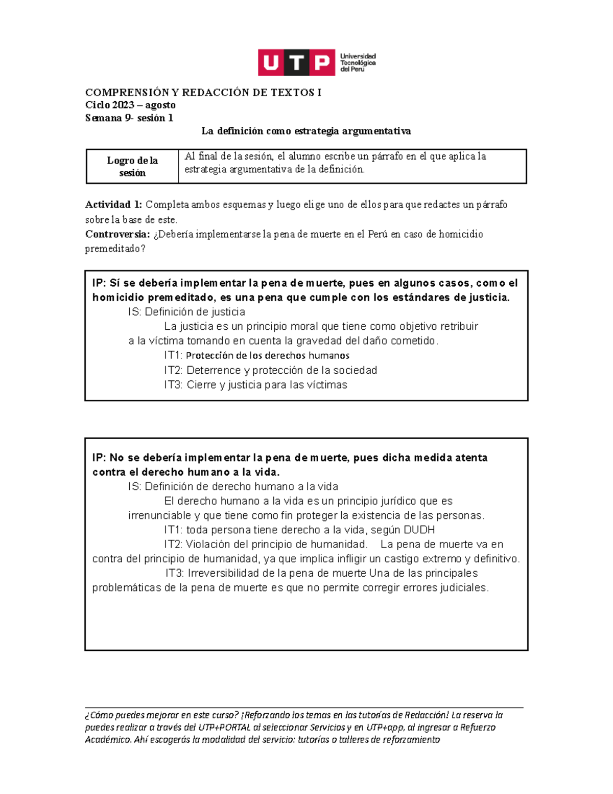 S9redaccion de re - COMPRENSIÓN Y REDACCIÓN DE TEXTOS I Ciclo 2023 ...