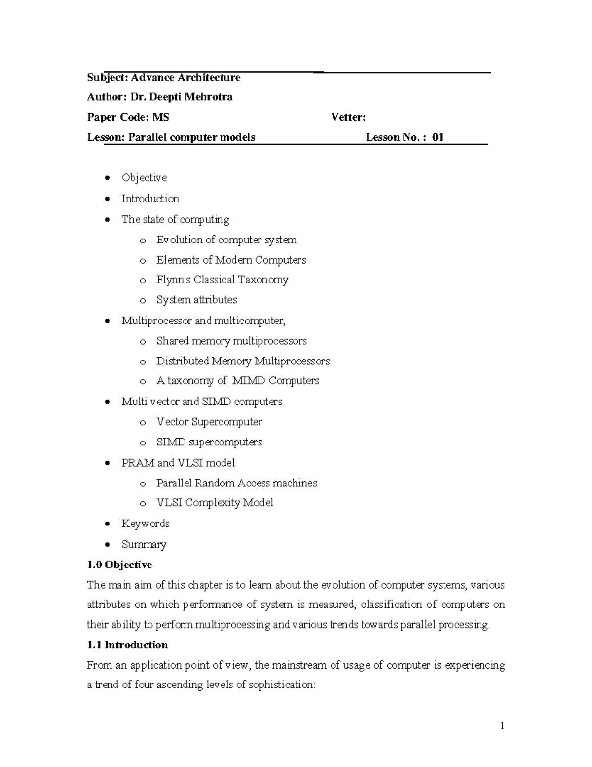Advanced Computer Architecture ( PDFDrive ) - Subject: Advance ...
