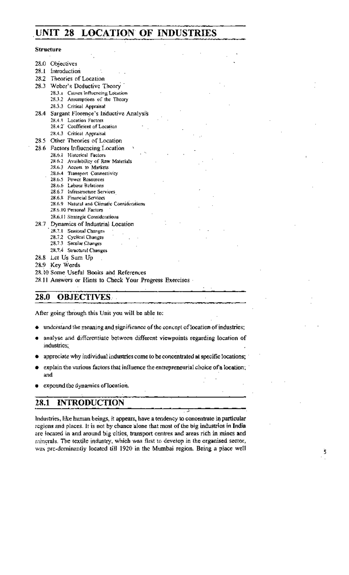 Unit-28 - UNIT 28 LOCATION OF INDUSTRIES 28 Objectives 28 Introduction ...