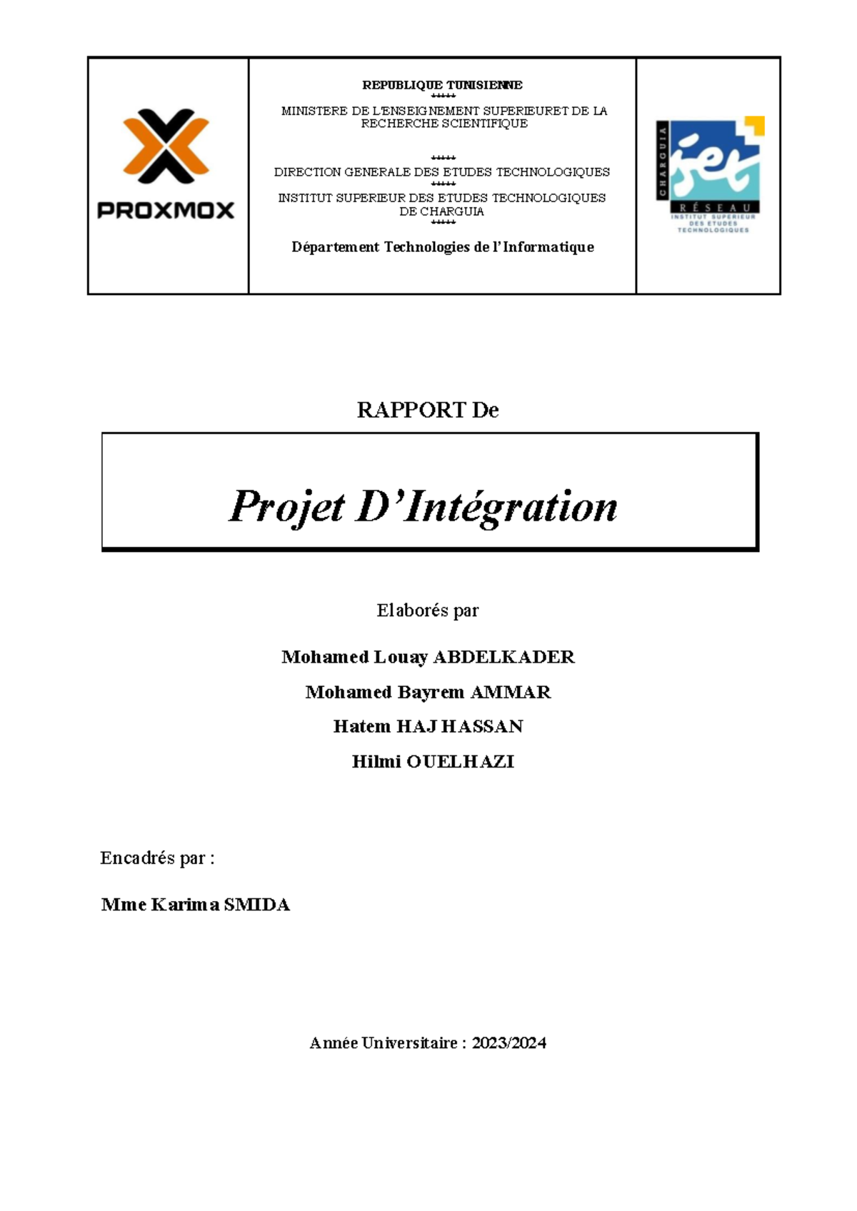 Rapport-de-Projet-dintegration - RAPPORT De Projet D’Intégration ...