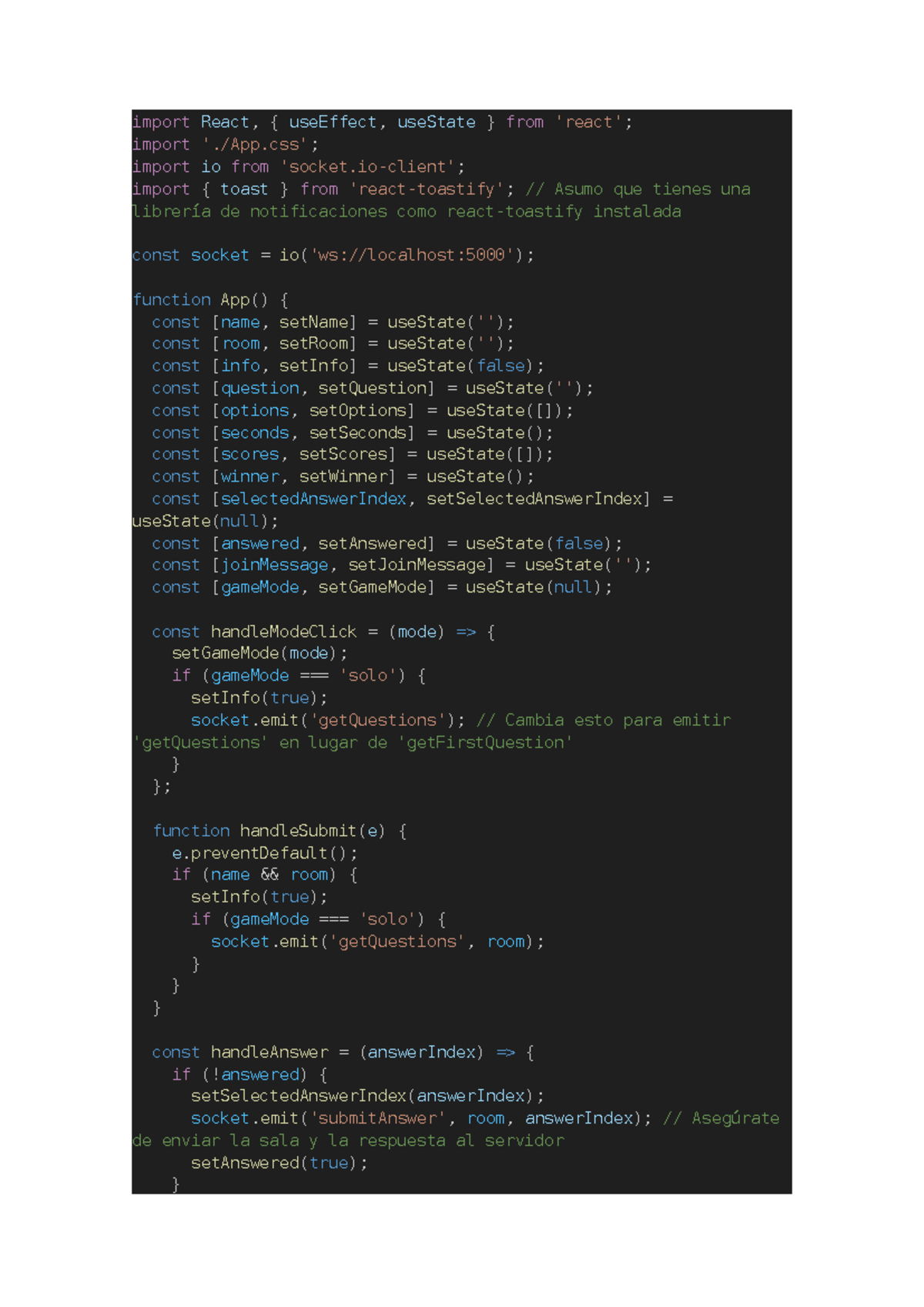 Server Js - hjjuj - import React, { useEffect, useState } from 'react'; import './App'; import ...