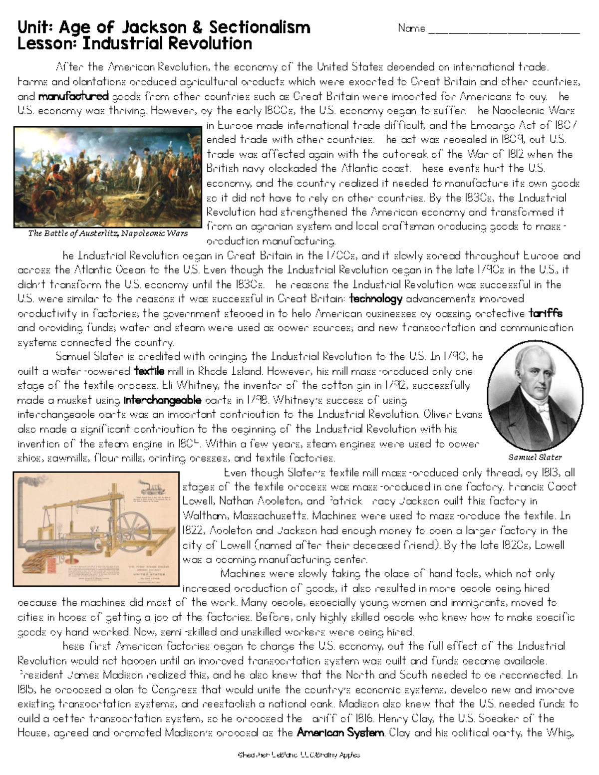 - Industrial Revolution Revolution Reading - Lesson: Industrial ...